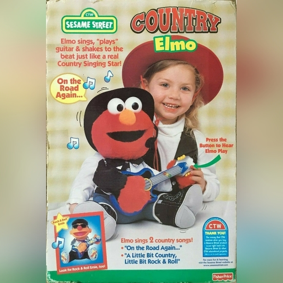 Fisher-Price | Toys | Retro Rare Country Collectable Elmo Doll Nib ...